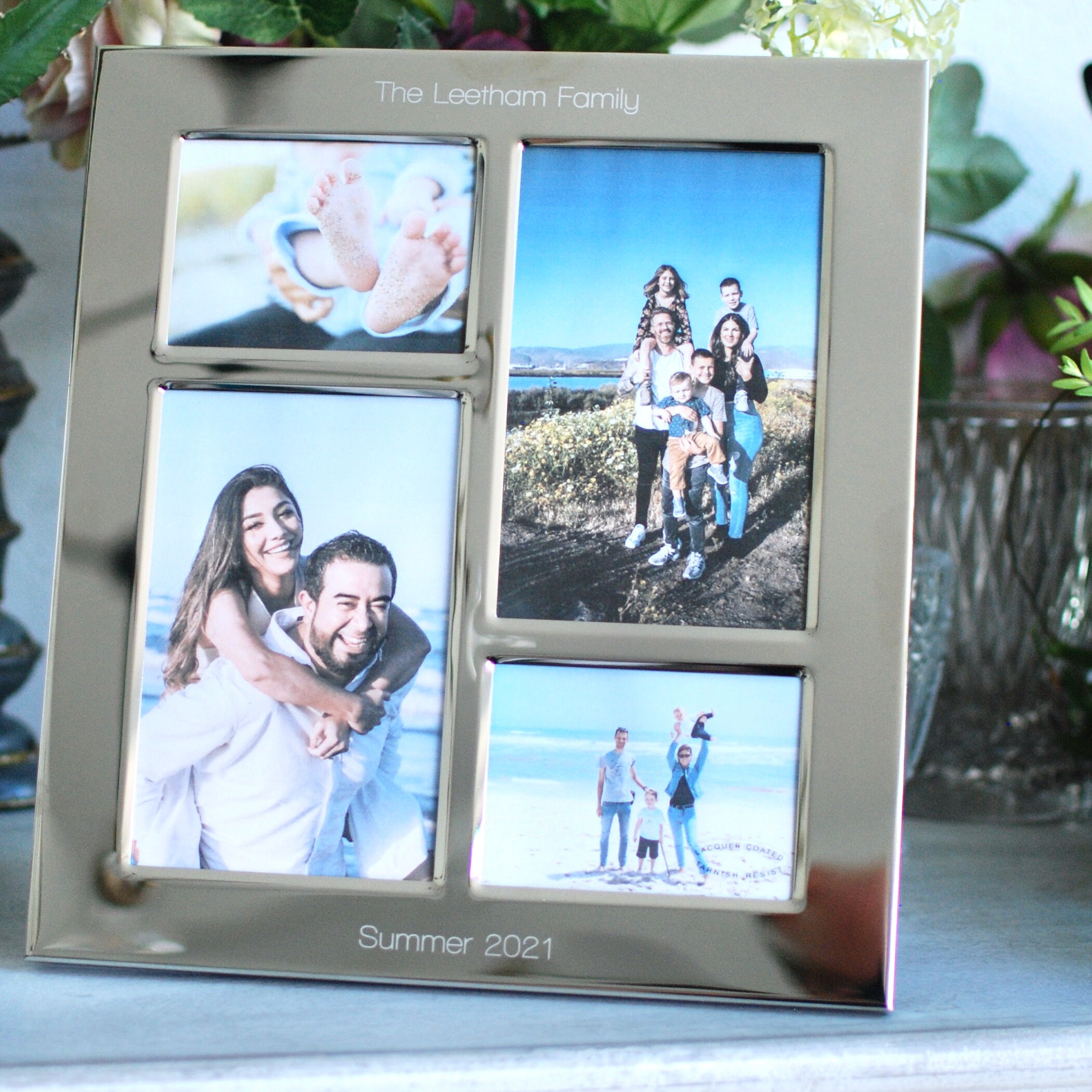 Personalised Collage Photo Frame Engraved Multi Aperture - Etsy UK