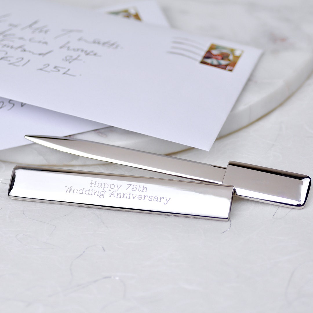 Personalised Silver Plated Letter Opener, Engraved Letter Opener ...