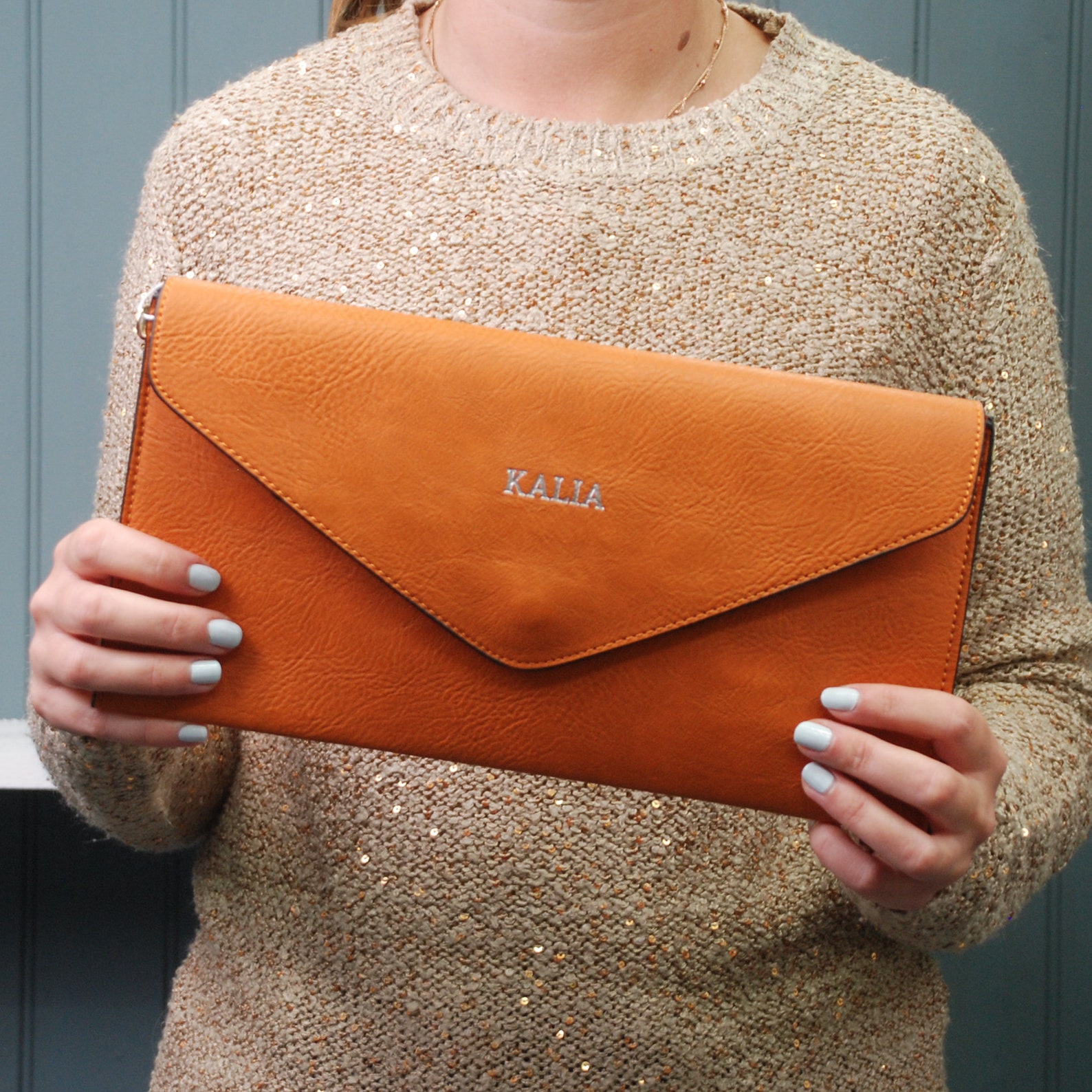Monogram Clutch Bag Personalised Envelope Clutch Purse - Etsy