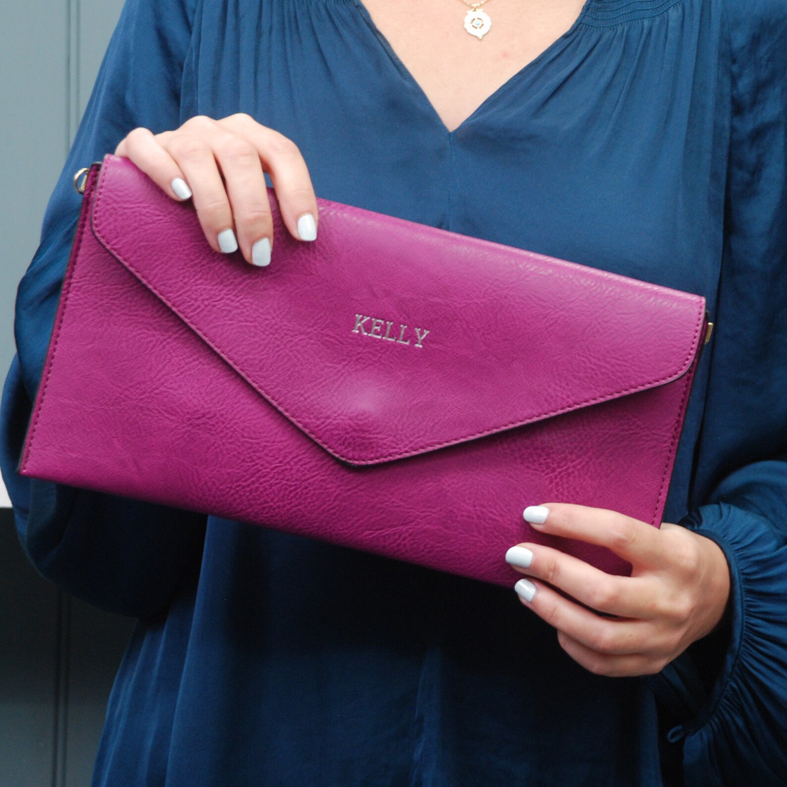 Monogram Clutch Bag Personalised Envelope Clutch Purse Pu - Etsy