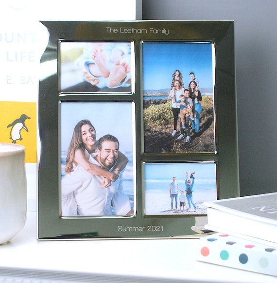 Personalised Collage Photo Frame Engraved Multi Aperture - Etsy