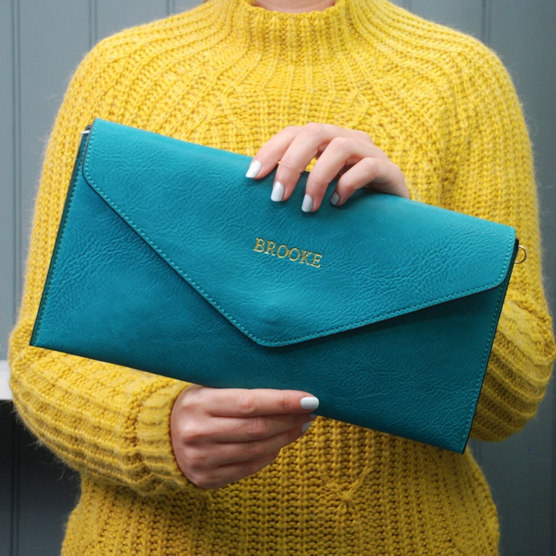 Monogram Clutch Bag Personalised Envelope Clutch Purse - Etsy