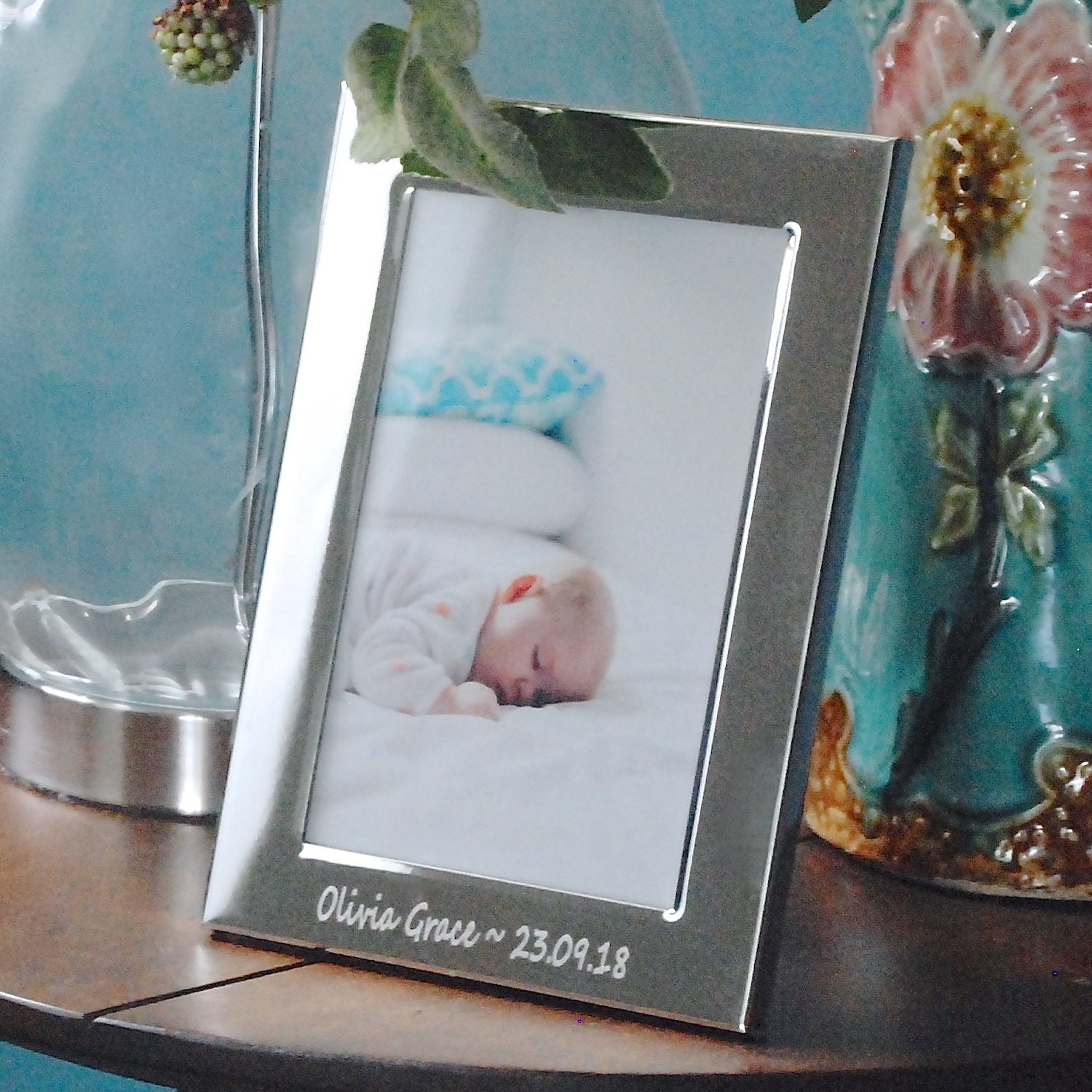 Personalised Silver Plated Photo Frame Engraved Photograph | Etsy