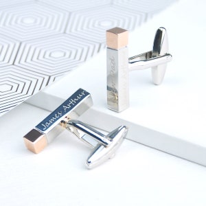 Personalised New Daddy Bar Cufflinks, New Dad Cuff Links, Engraved ...