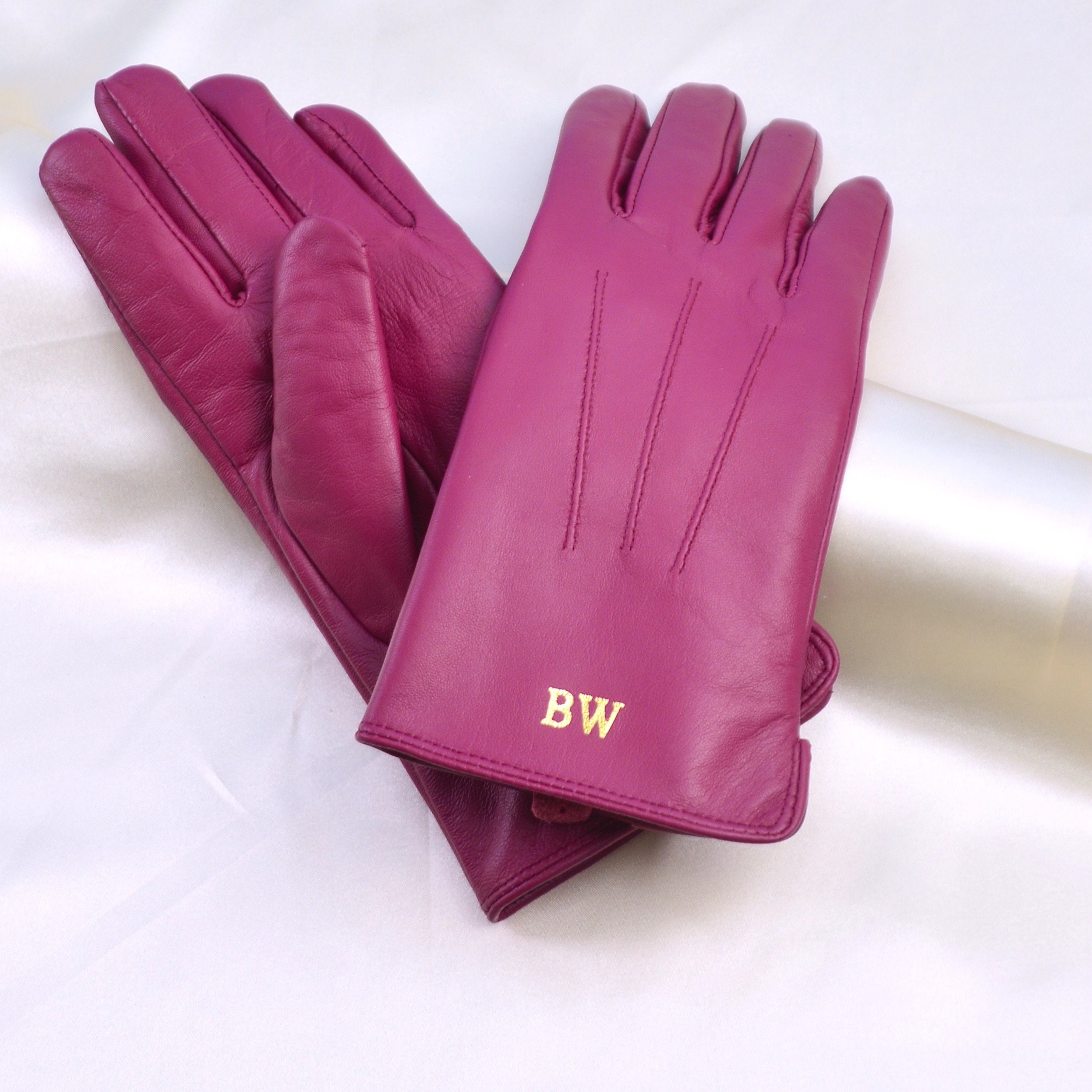 Personalised Leather Gloves, Ladies Monogram Gloves, Gift for Mum, Gift ...