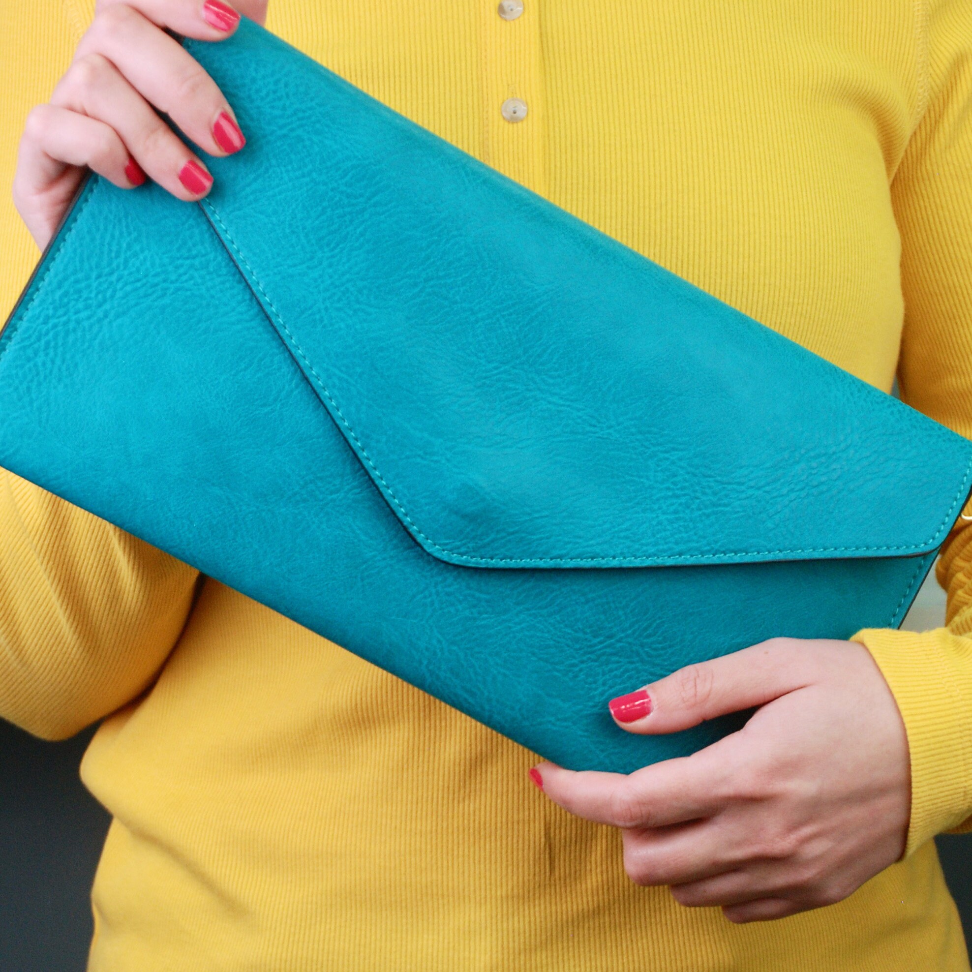 Monogram Clutch Bag Personalised Envelope Clutch Purse Pu - Etsy UK