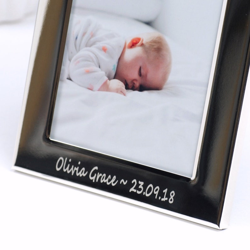 80th Birthday Personalised Silver Photo Frame With Custom Engraved ...