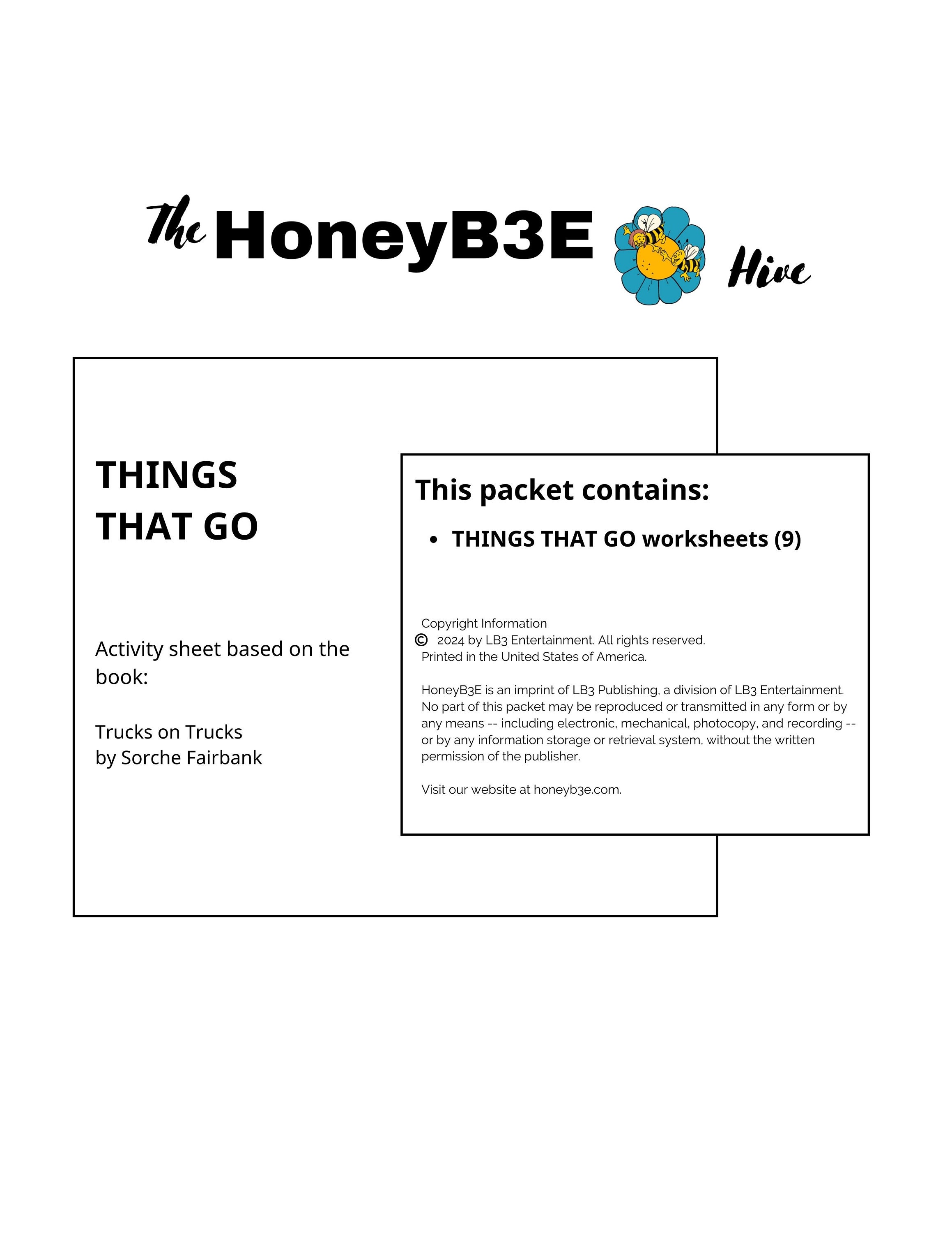 Things That Go Activity Sheets Cut and Paste Activities and Scissor ...