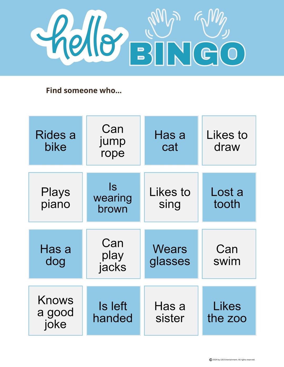 Hello Bingo Get to Know You Bingo Icebreaker Game - Etsy