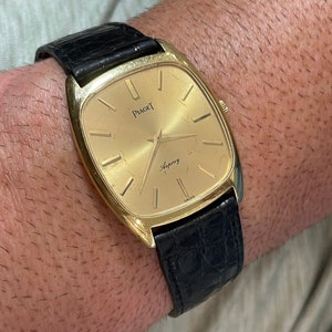 Piaget Asprey 18k Yellow Gold 18 Jewel Manual Wind Watch 9591 Thin ...