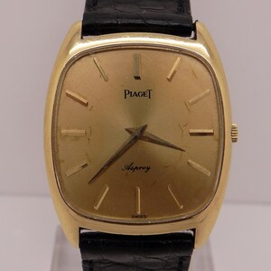 Piaget Asprey 18k Yellow Gold 18 Jewel Manual Wind Watch 9591 Thin ...