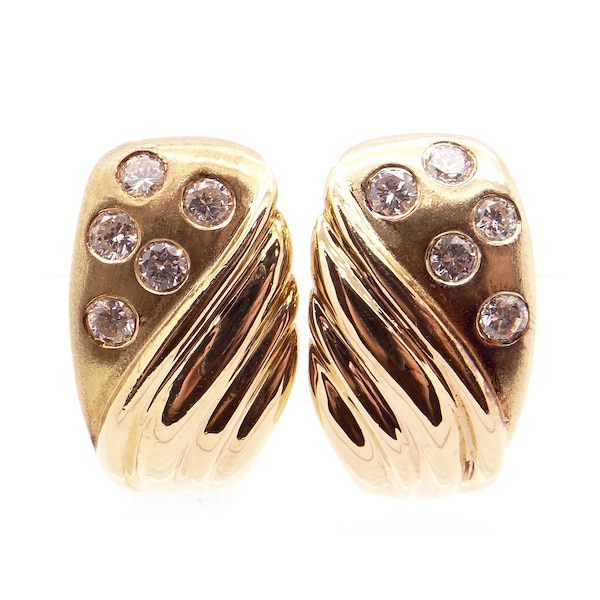 Omega Back Earrings - Etsy