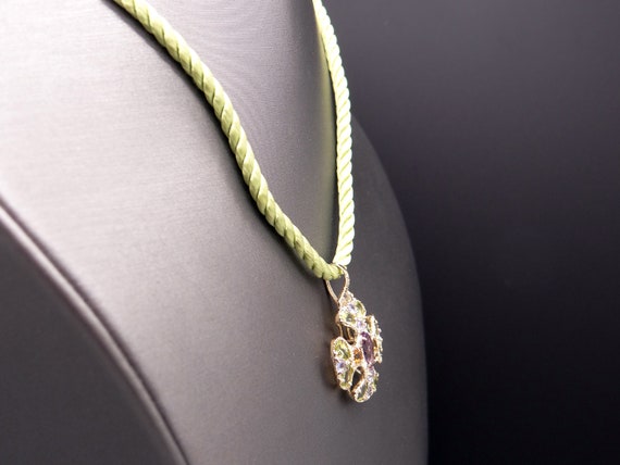 14k Yellow Gold Multi Gemstone Cross Natural Amethyst… - Gem