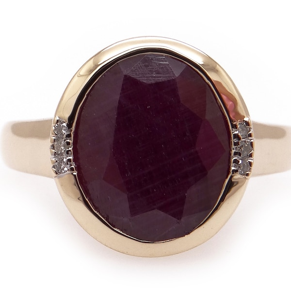 Bezel Set Ruby - Etsy