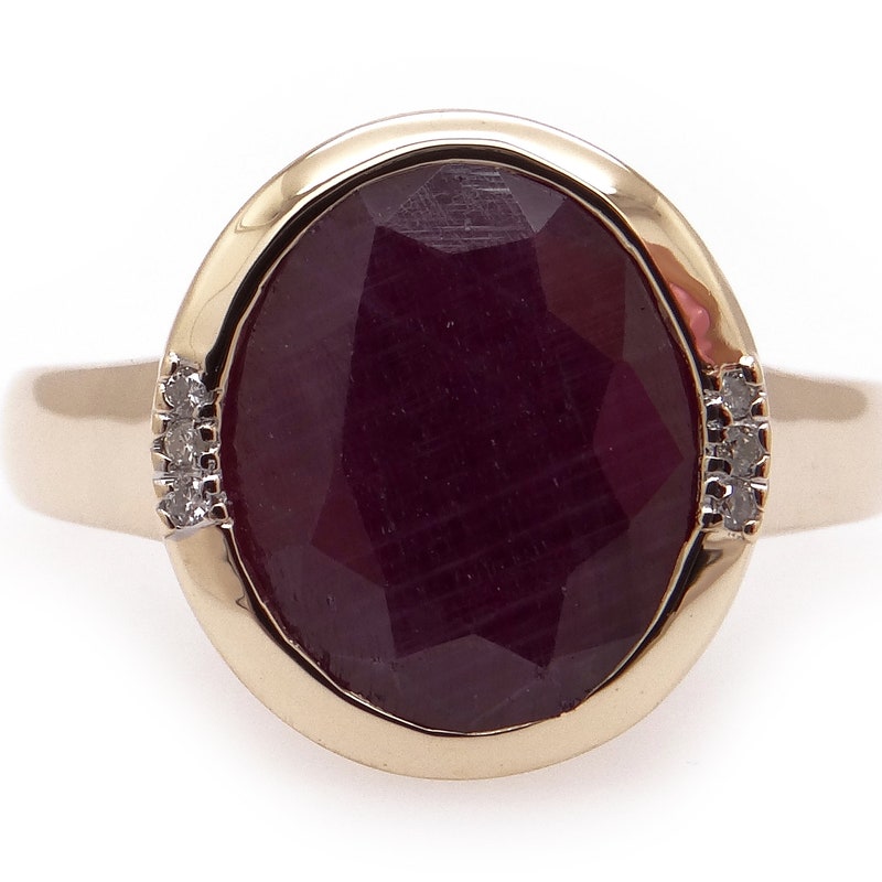 Bezel Set Ruby - Etsy