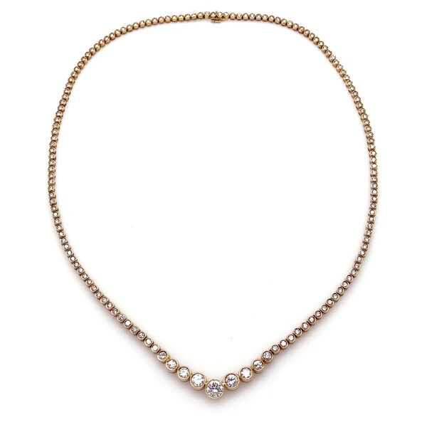 Graduated Diamond Necklace - Etsy