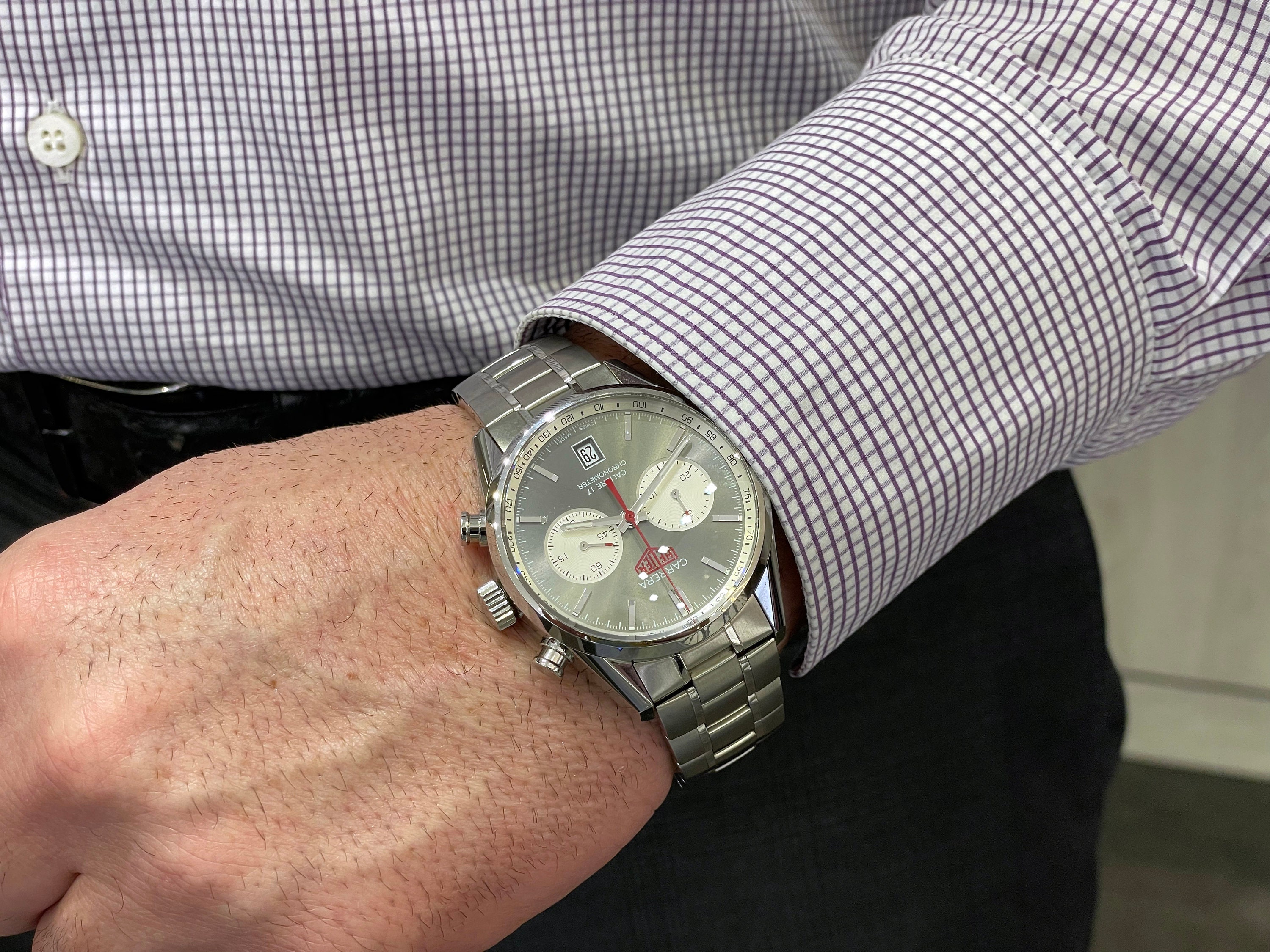 Tag Heuer Carrera Calibre 17 Stainless Chronograph Automatic Date Watch ...