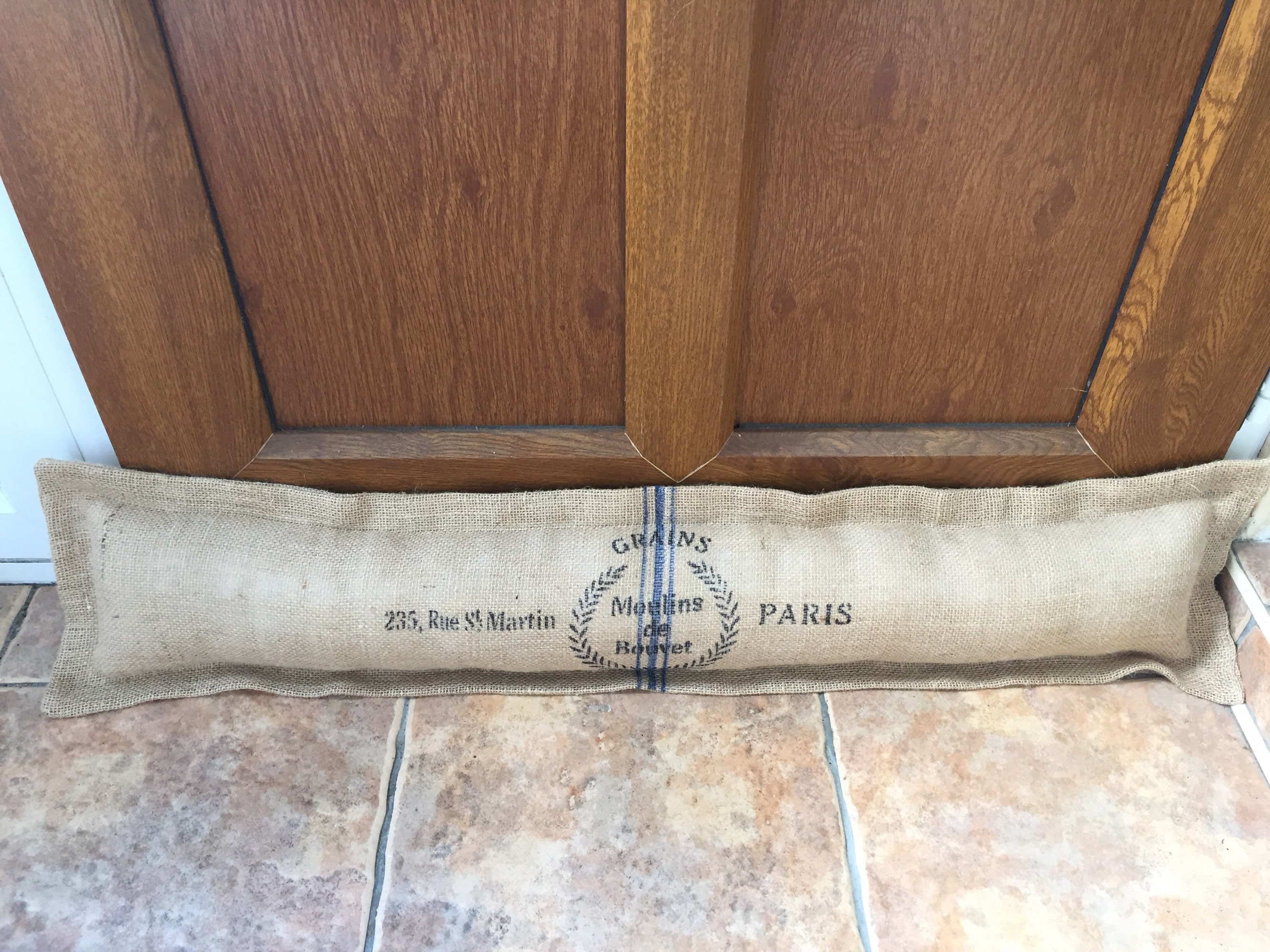 Hessian Burlap Door Window Draft Stopper (draught Excluder). Gift ...