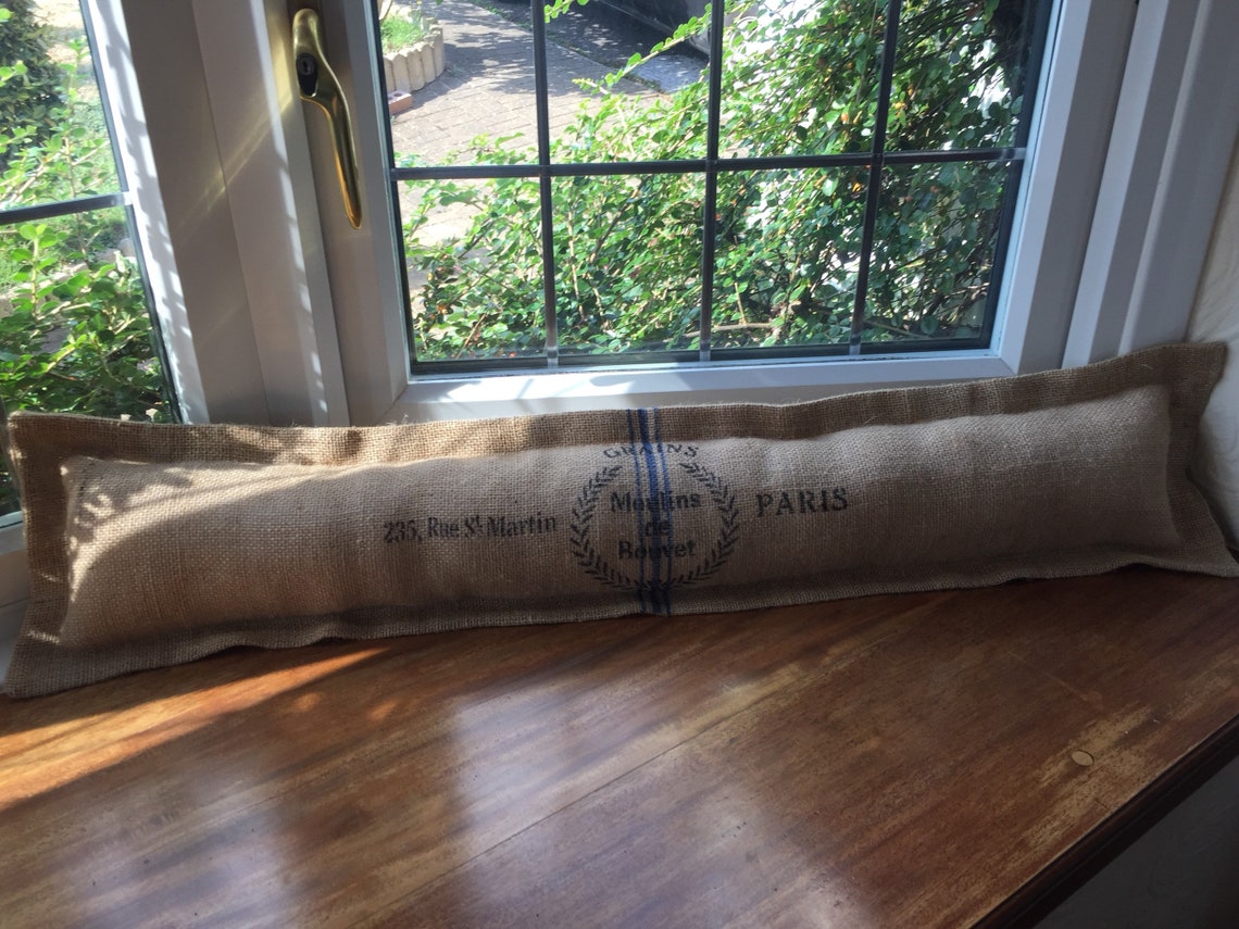 Hessian Burlap Door Window Draft Stopper draught Excluder. - Etsy