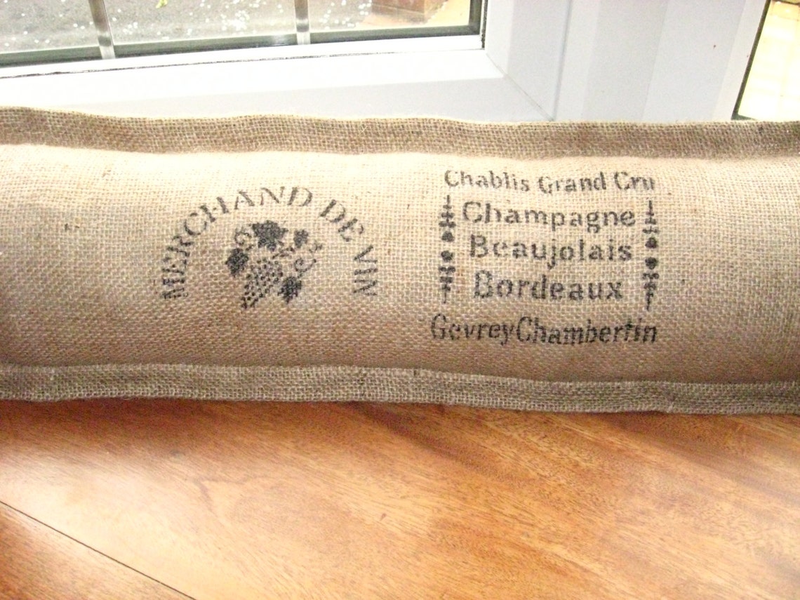 Hessian Burlap Door Window Draft Stopper (draught Excluder). Gift ...