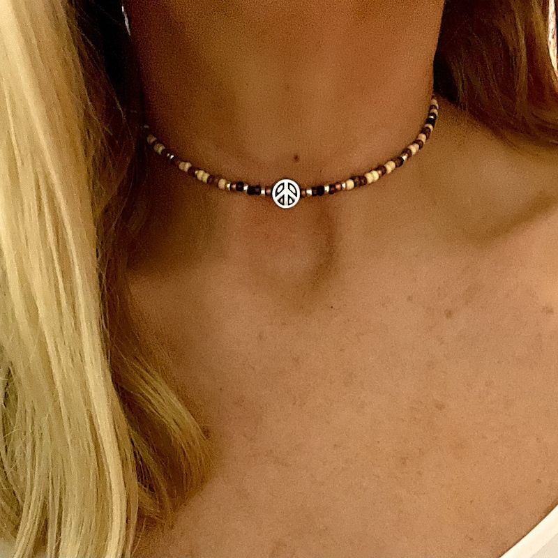 Vintage Hippy Bead Necklace - Etsy