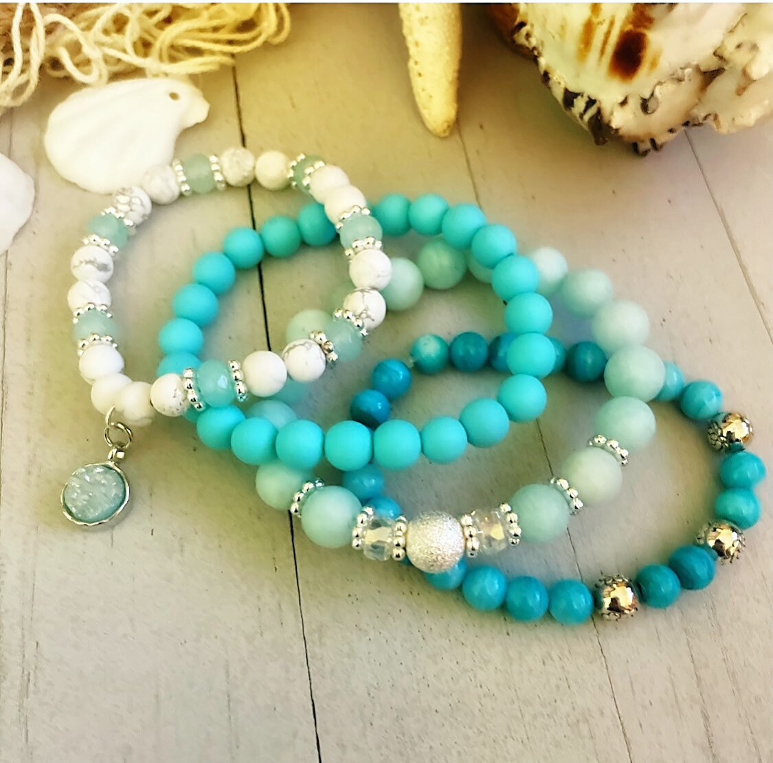 Gemstone Bracelets/Beaded Bracelet Set/Boho Bracelets/Stacking | Etsy