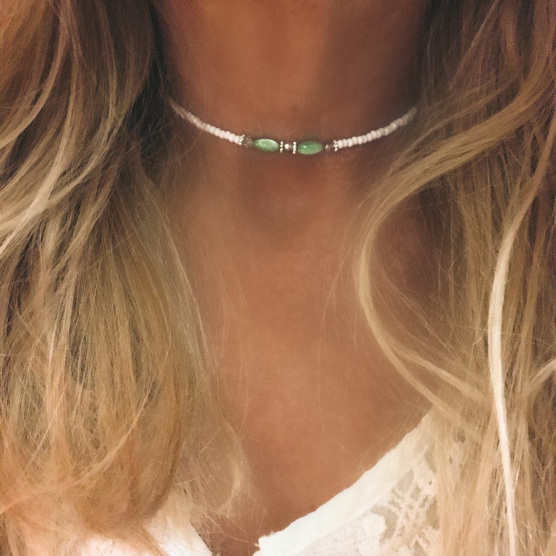 Beach Necklace/boho Choker/beach Jewelry/beaded Choker/beaded Necklace ...