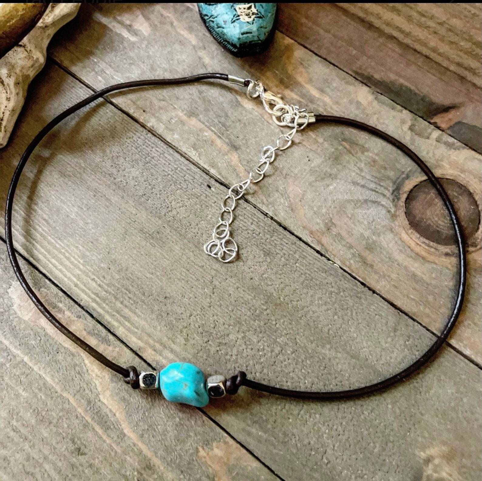 Turquoise Nugget Choker/turquoise Choker/southwestern | Etsy