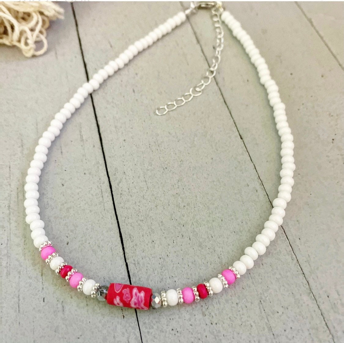 Beach choker/Beaded Choker/Hippie choker/Surfer Jewelry/Boho | Etsy