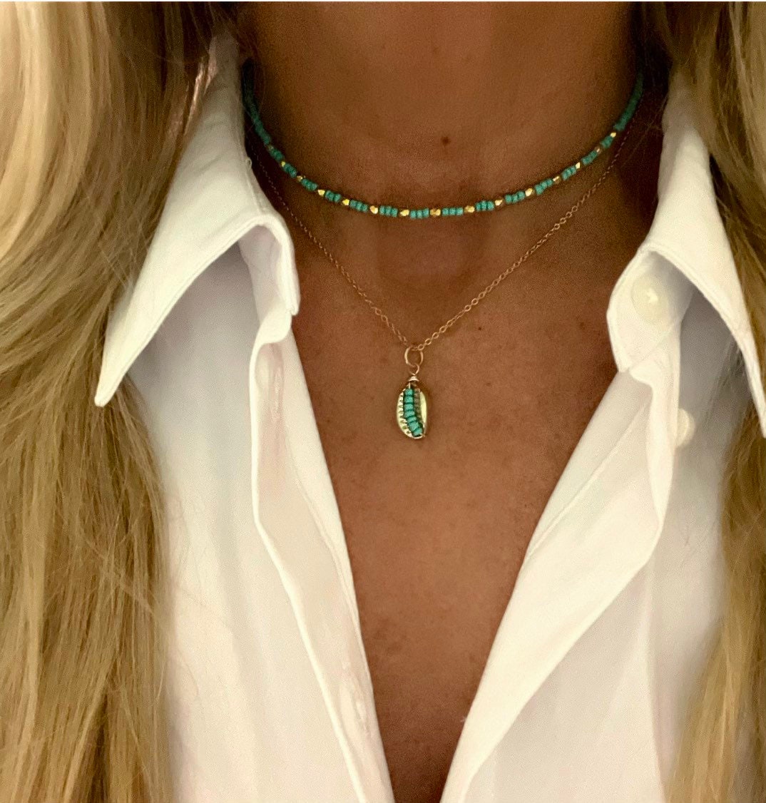 Beaded Choker Necklace Set/layered Necklace/beaded - Etsy