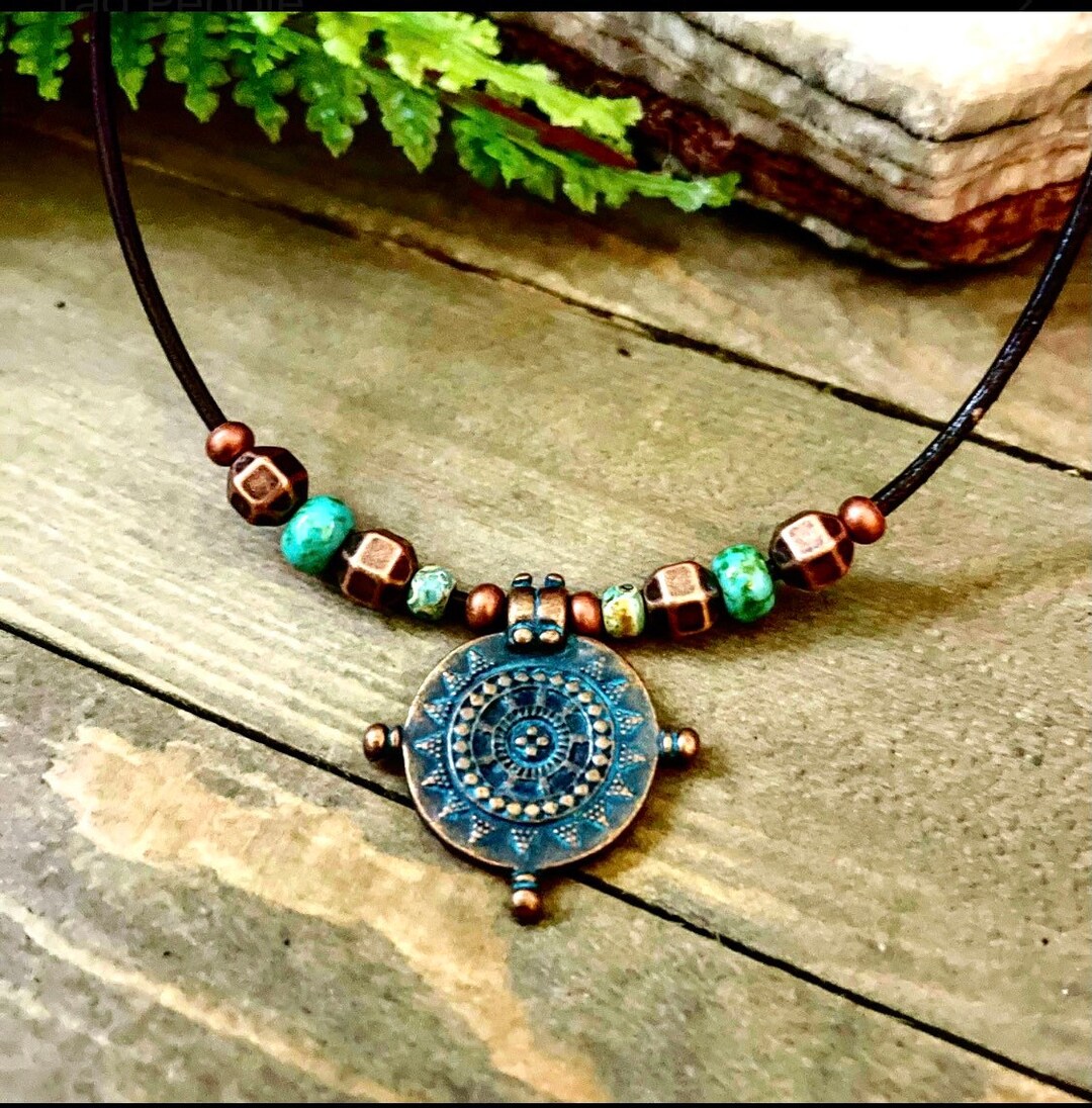Vintage Compass Medallion Choker: Rustic Steampunk Necklace - Etsy