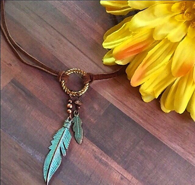 BoHo choker//Ring Choker:bohemian necklace/gypsy | Etsy
