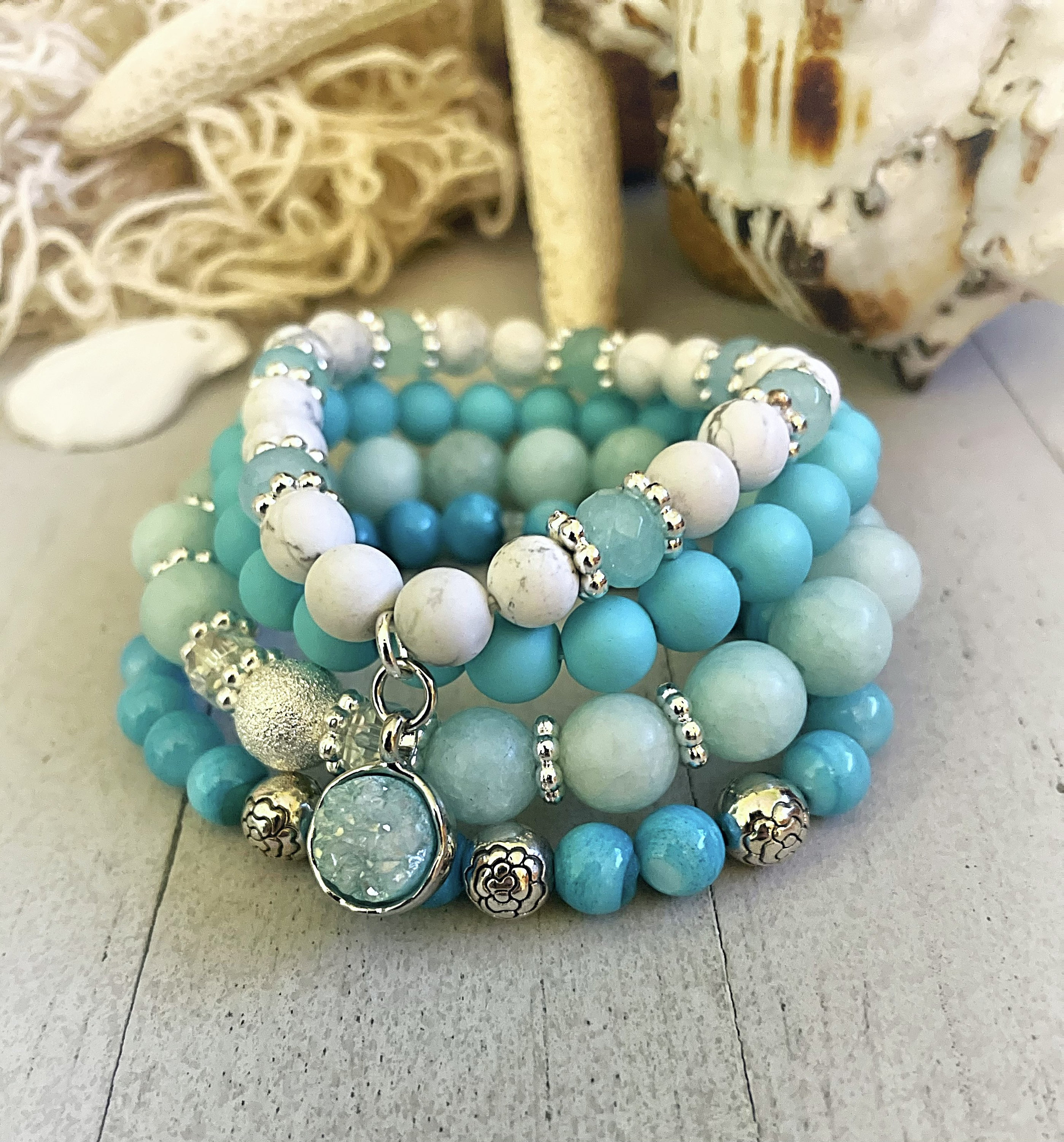 Gemstone Bracelets/Beaded Bracelet Set/Boho Bracelets/Stacking | Etsy