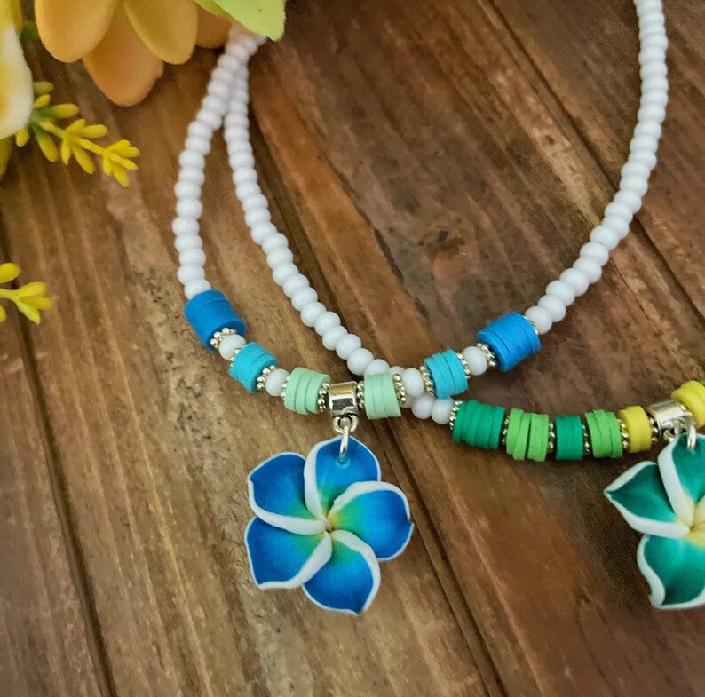 Beach Necklace/flower Choker/beach Jewelry/beaded - Etsy