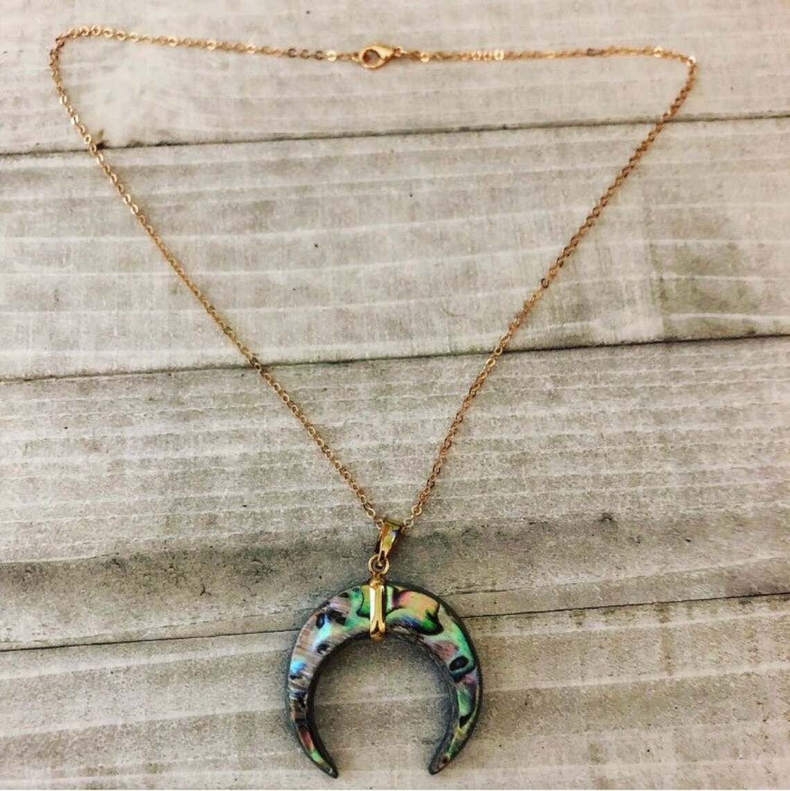 Abalone Shell Horn Necklace/abalone Shell Necklace/shell | Etsy