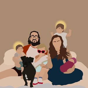 Custom Portrait Featuring Deceased Loved One - Tribute, Loss of Loved ...