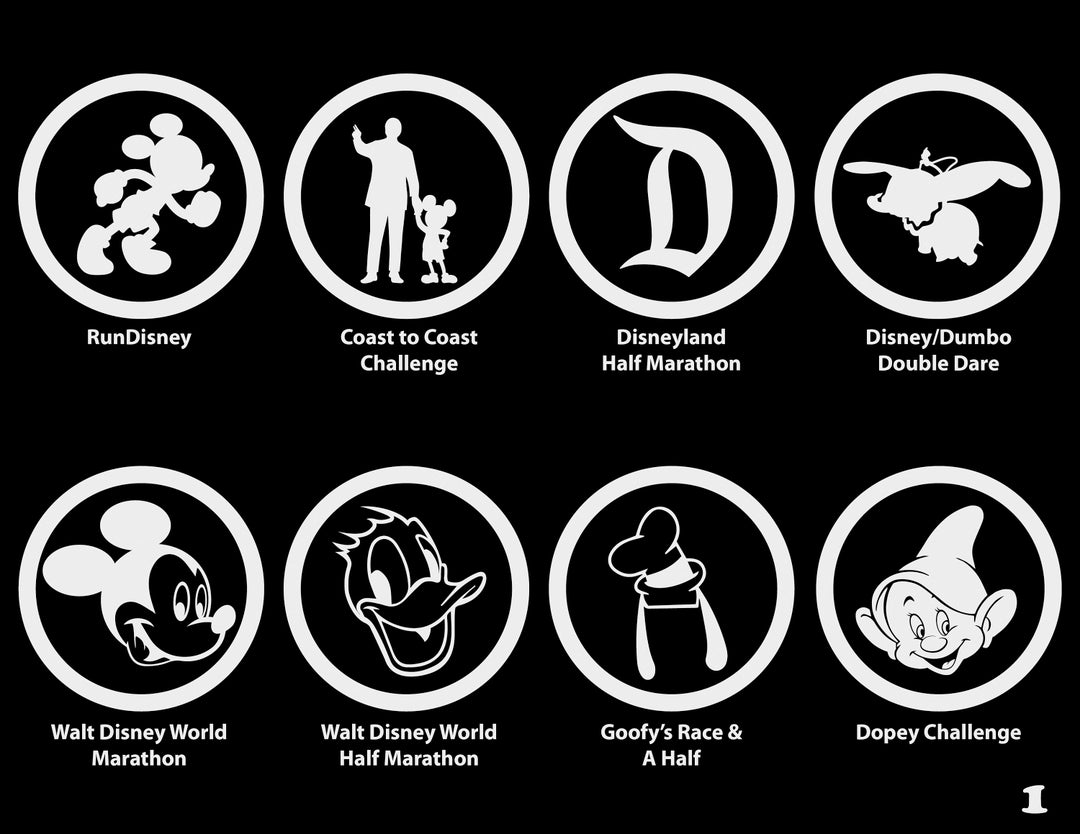 Rundisney Decals - Updated With New Races! - Etsy