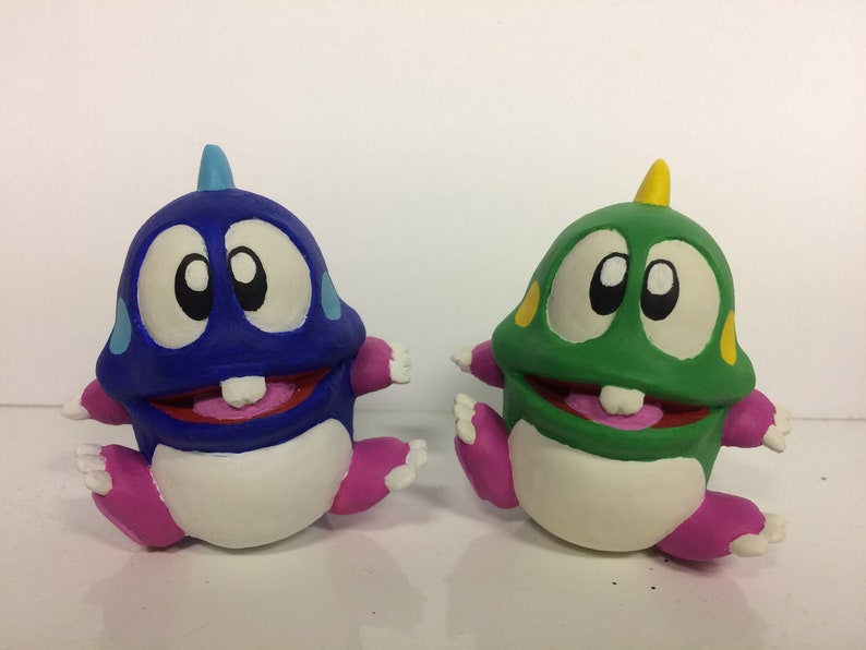 Bub and Bob Figures Inspired by the Bubble Bobble Series - Etsy