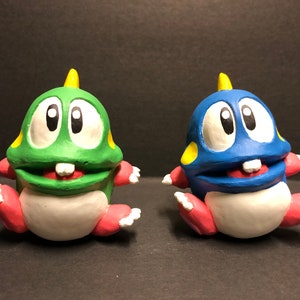 Bub and Bob Figures Inspired by the Bubble Bobble Series - Etsy