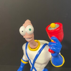 Earthworm Jim Fanmade Figure Inspired by the Earthworm Jim Series - Etsy