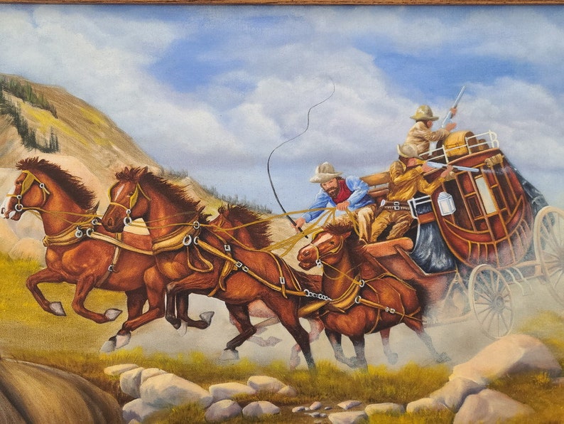 Stagecoach Robbery Painting - Etsy