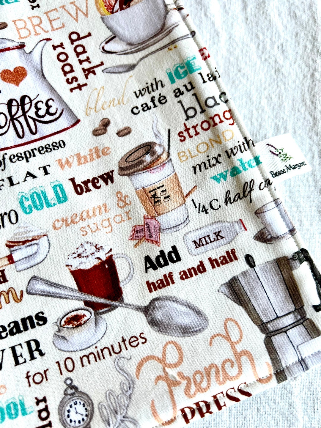 Coffee Lovers Decor-designer Terry Cloth Tea Towel. - Etsy