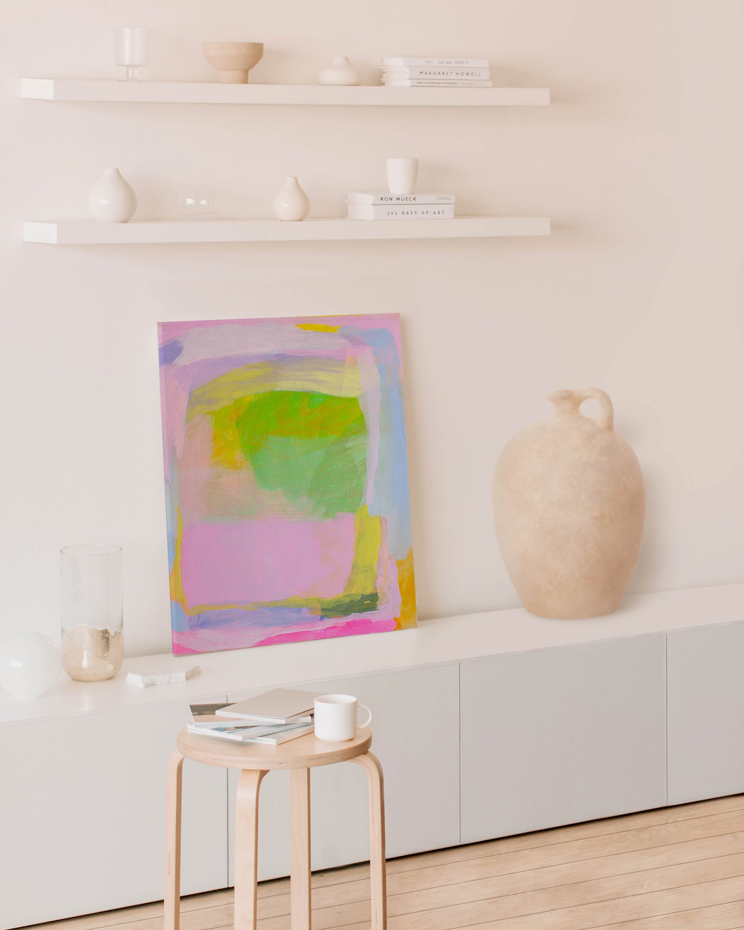 Abstract Painting Modern Wall Art Pastel Wall Decor - Etsy