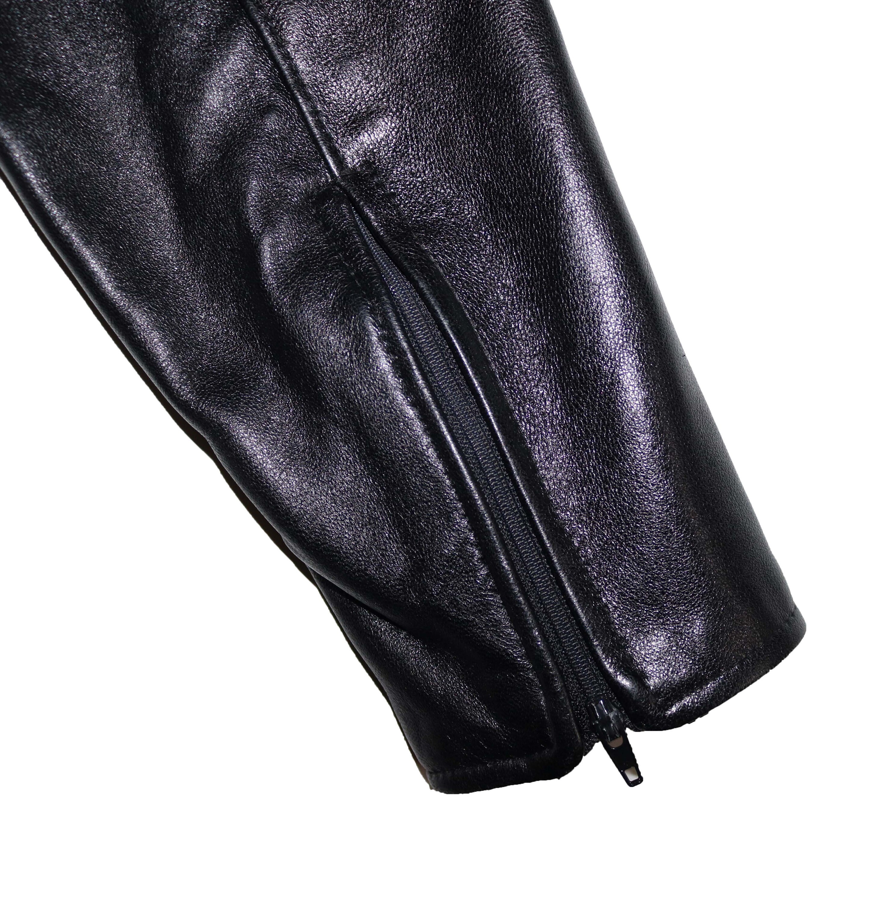 Vintage Y2K Leather Biker Jacket, Size 9/10 // Small Leather Moto ...