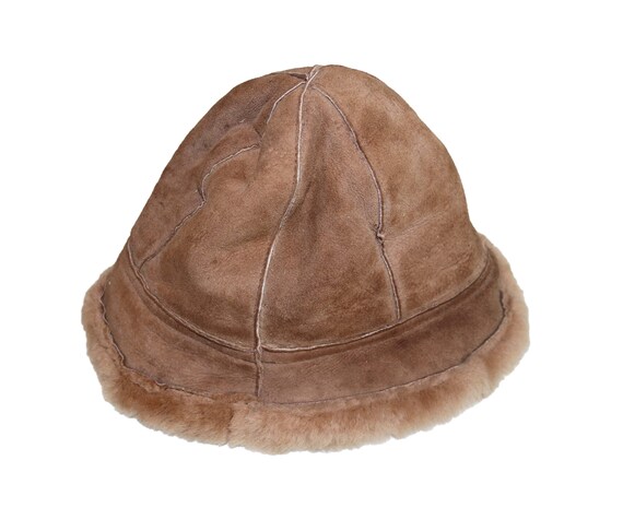 Vintage Shearling Bucket Hat, Small/Med // Reversible… - Gem
