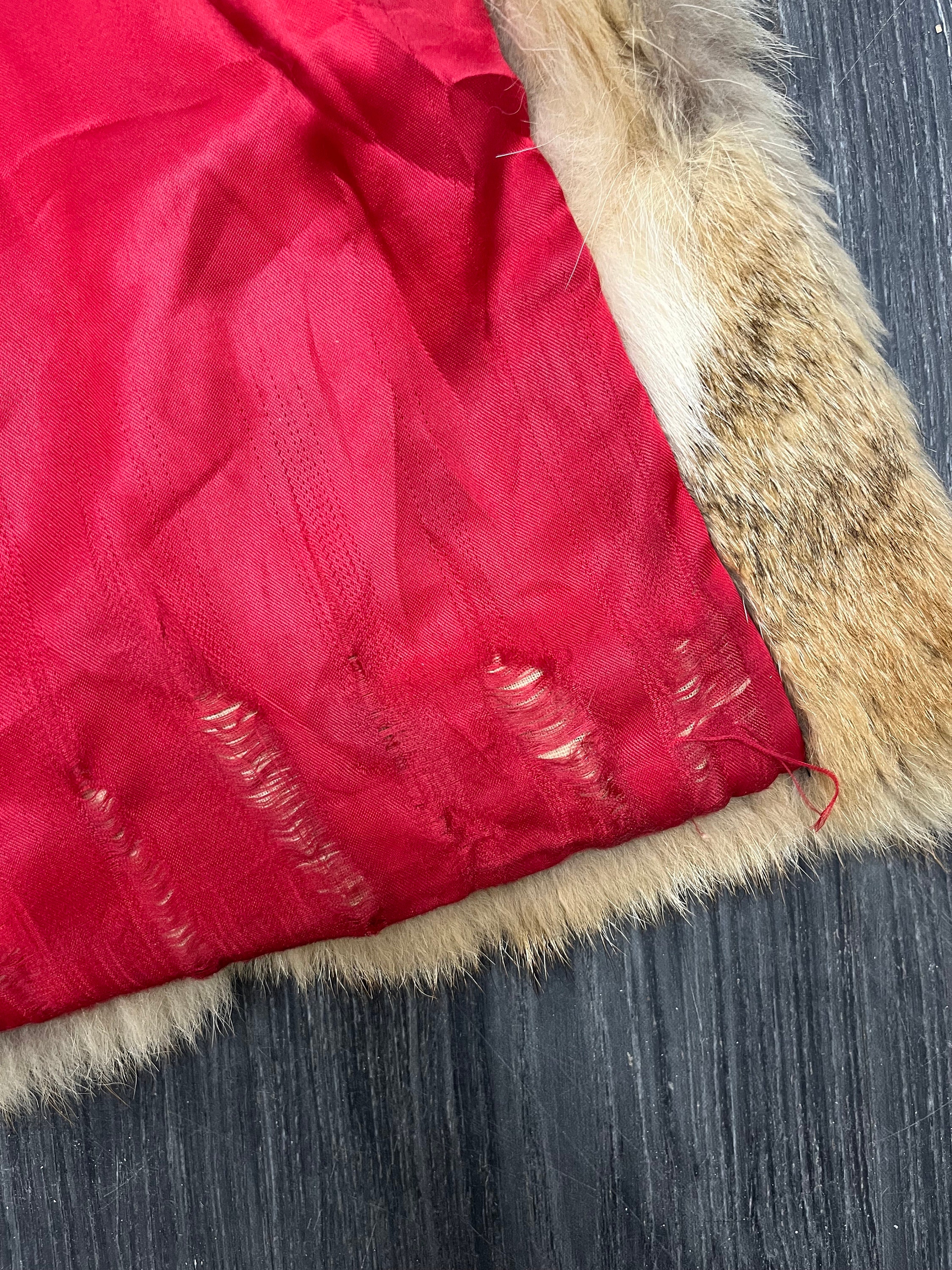 Vintage Simpsons Coyote Fur Coat Size Small // Women's Winter Coat ...