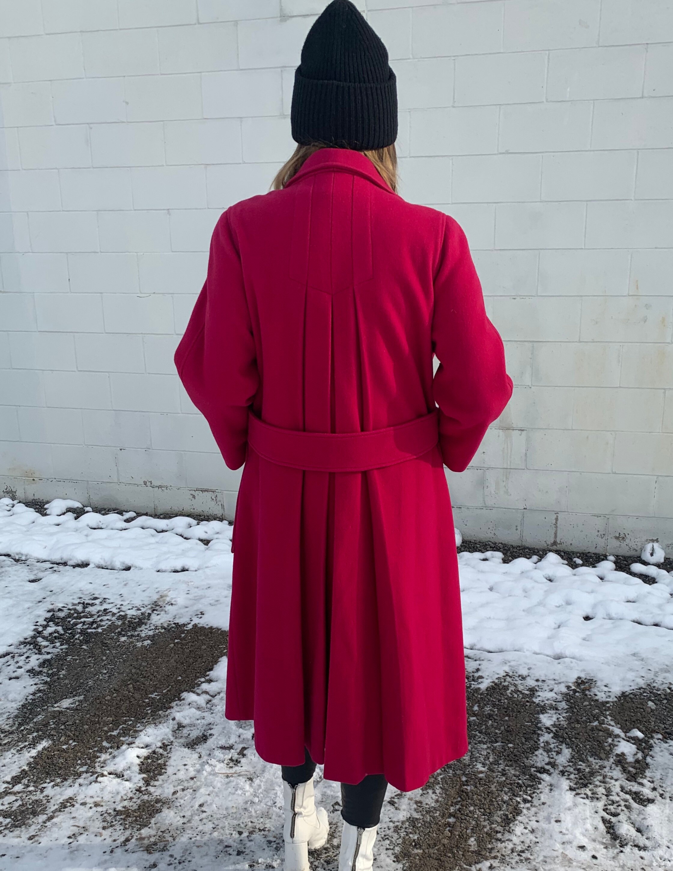 Vintage Fuscia Wool Jacket Size Medium // Bright Print Long - Etsy