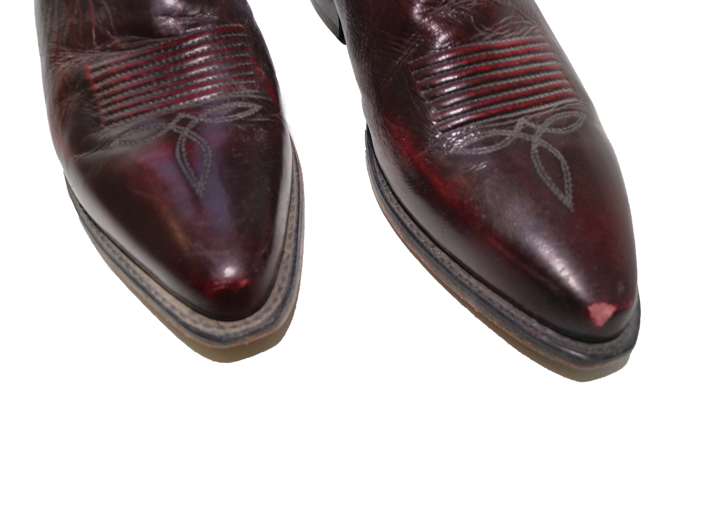 Men's Cowboy Boots Size 9 // Brown Red Western Boots // - Etsy