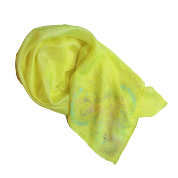 Neon Yellow Scarf - Etsy