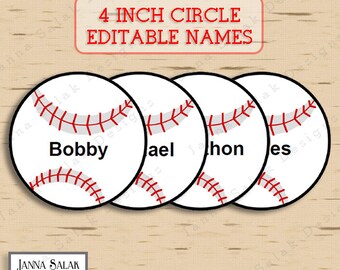 Baseball name tags | Etsy